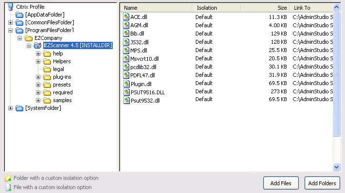 Managing Files and Folders in a Citrix Profile