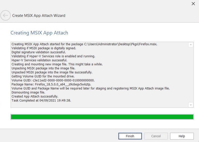 Creating MSIX App Attach