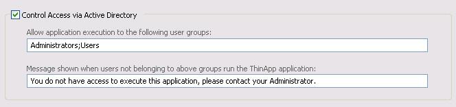 Specifying Control Access via Active Directory