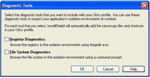 Including Diagnostic Tools With a Citrix Profile