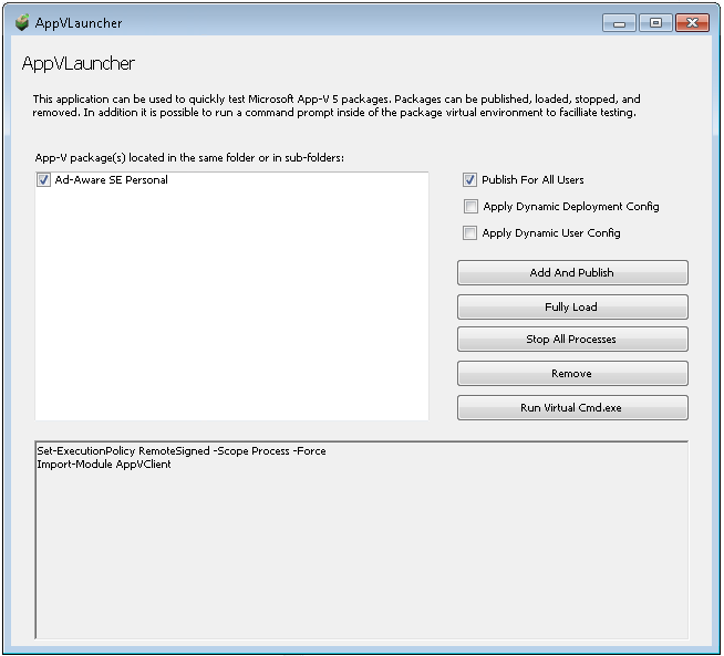 Performing Automated Testing of App-V Packages