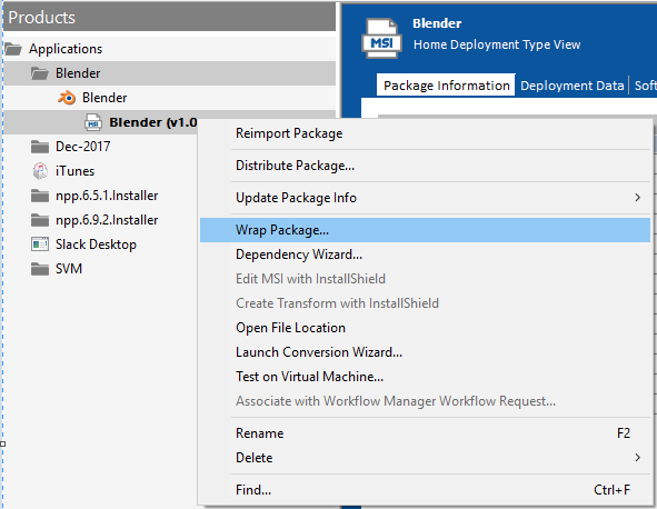 Wrapping a Windows Installer (.msi) or Installer Executable (.exe)
