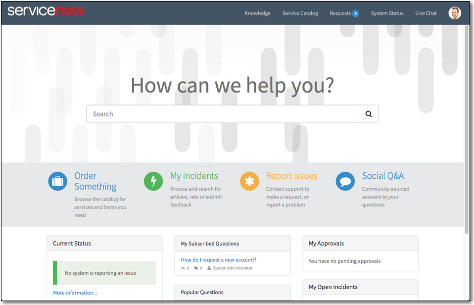 Supported ServiceNow Interfaces