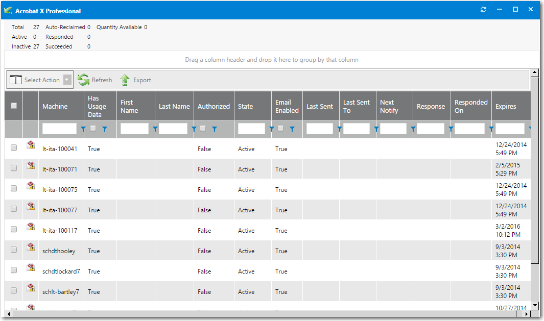 Viewing Requests Enabled for License Reclamation