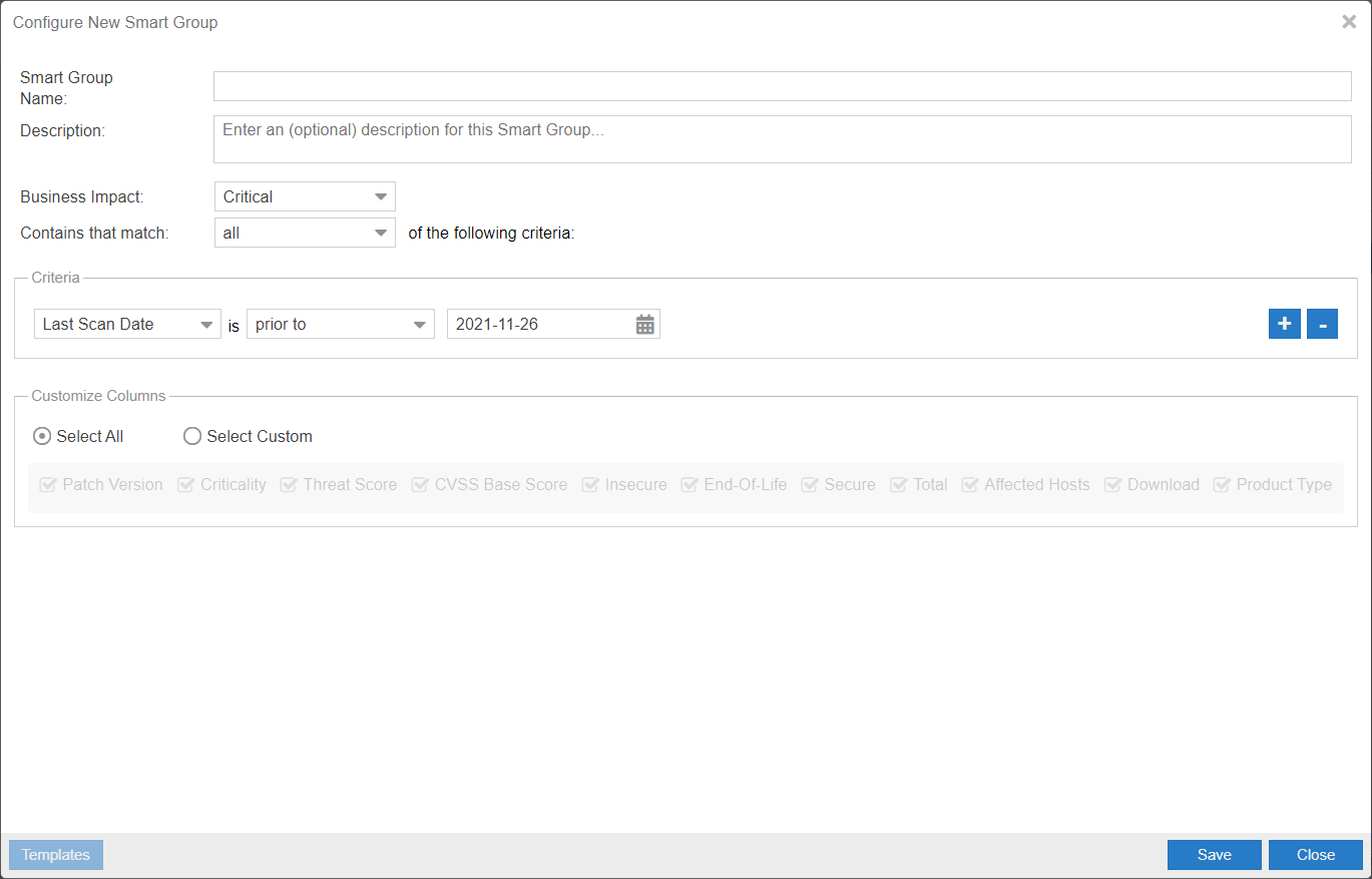 Last Scan Date for Product Smart Groups