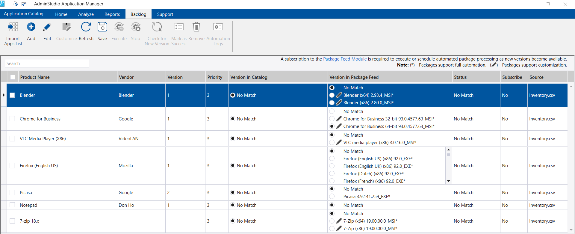 Software Vulnerability Manager and AdminStudio Integration