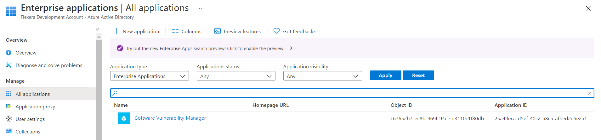 Create an Enterprise Application