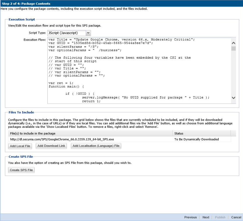 Step 2 of 4: Package Contents