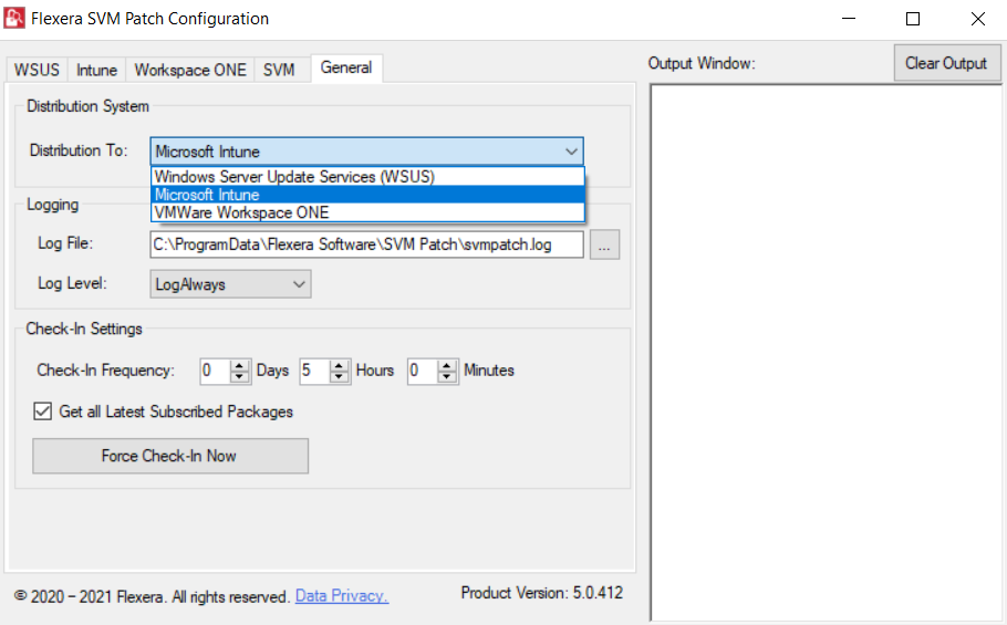Flexera SVM Patch Configuration
