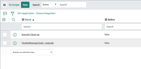 Upgrading the Flexera Integration Application from the ServiceNow Store